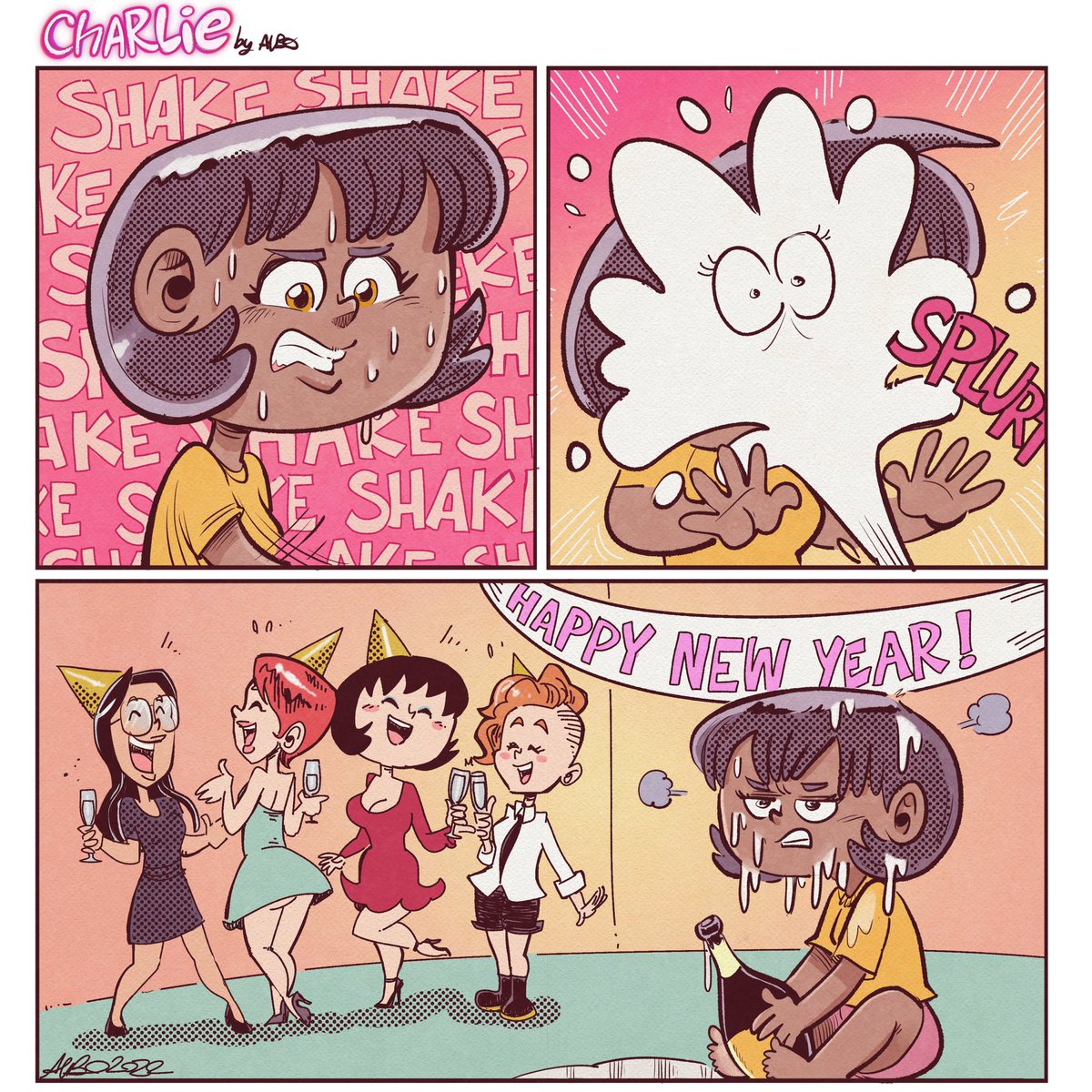 Albo draws lewds 🔞🏳️‍🌈 on Twitter: "Charlie 11 - A toast to the new year Happy 2023 everyone!!"