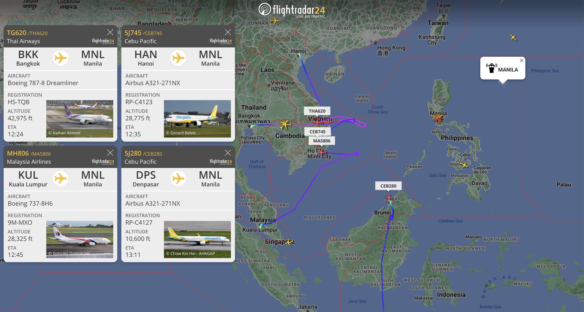 Flightradar24 on Twitter: "A “technical issue” is affecting Manila FIR ADS-B, ADS-C, and CPDLC ...
