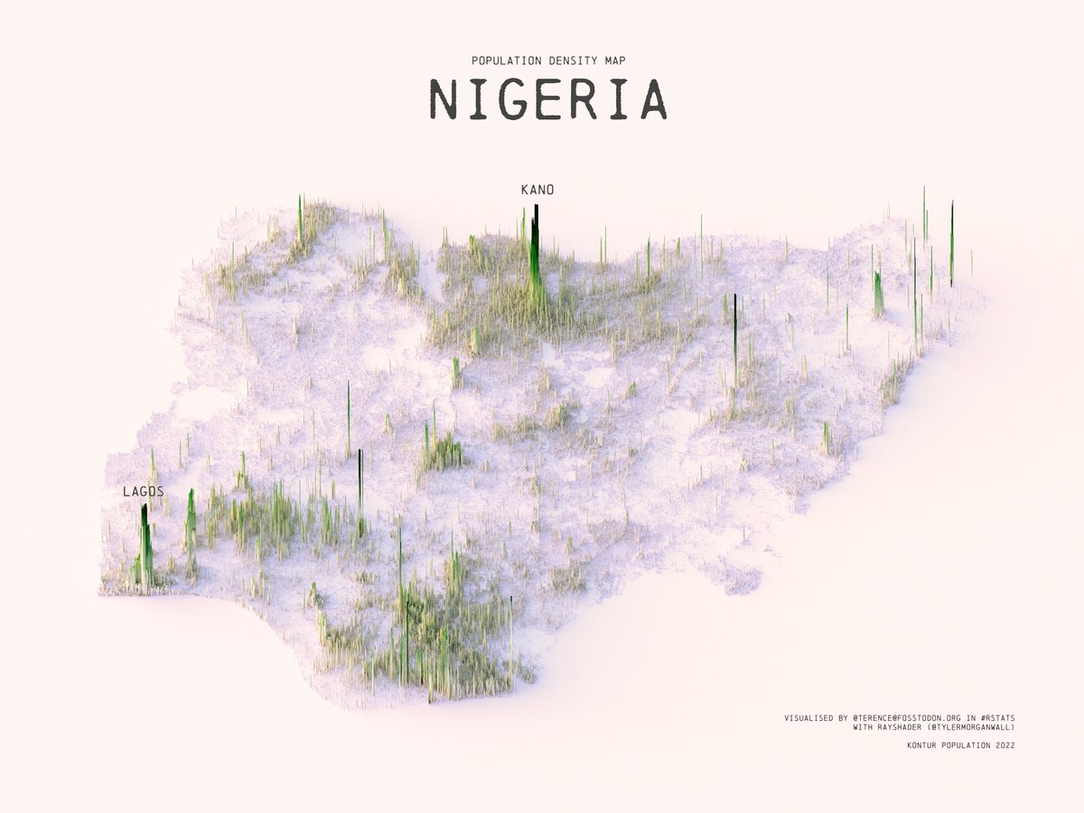OnlMaps on Twitter: "RT @researchremora: One more population density map, this time of Nigeria ...