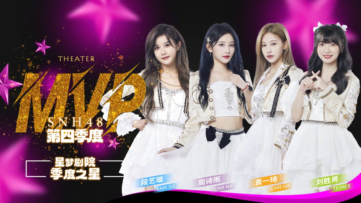 𝓨𝓸𝓴𝓲. #SNH48Group_丝路 on Twitter: "20230101 2022年12月&第四季度 星梦剧院MVP月度 & 季度之星揭晓 恭喜—— TEAM SII ...