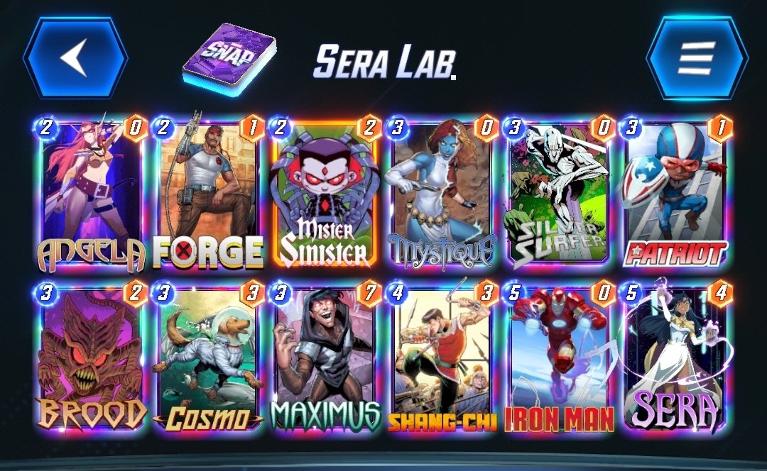 SafetyBlade.Snap on Twitter: "Snapzone Gamma Lab Sera Deck updated after some games! - Bishop ...