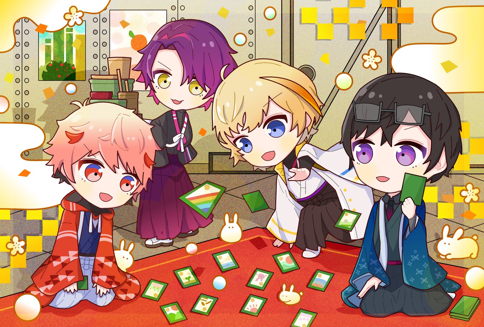 kiﾄﾞ on Twitter: "#VOLTA展 #四季彩画 #SeraPic #わたらいらすと #ふうらーと 4人でお正月！ https://t.co/SfSbND0uhW" / Twitter