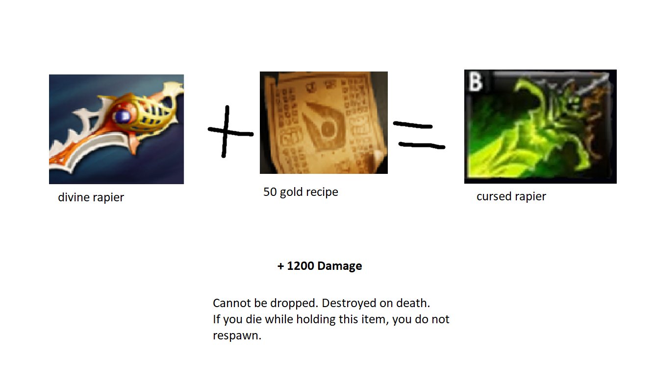 Reddit Dota 2 on Twitter: "New Item Proposal: Cursed Rapier - /u/user_135644147797 https://t.co ...