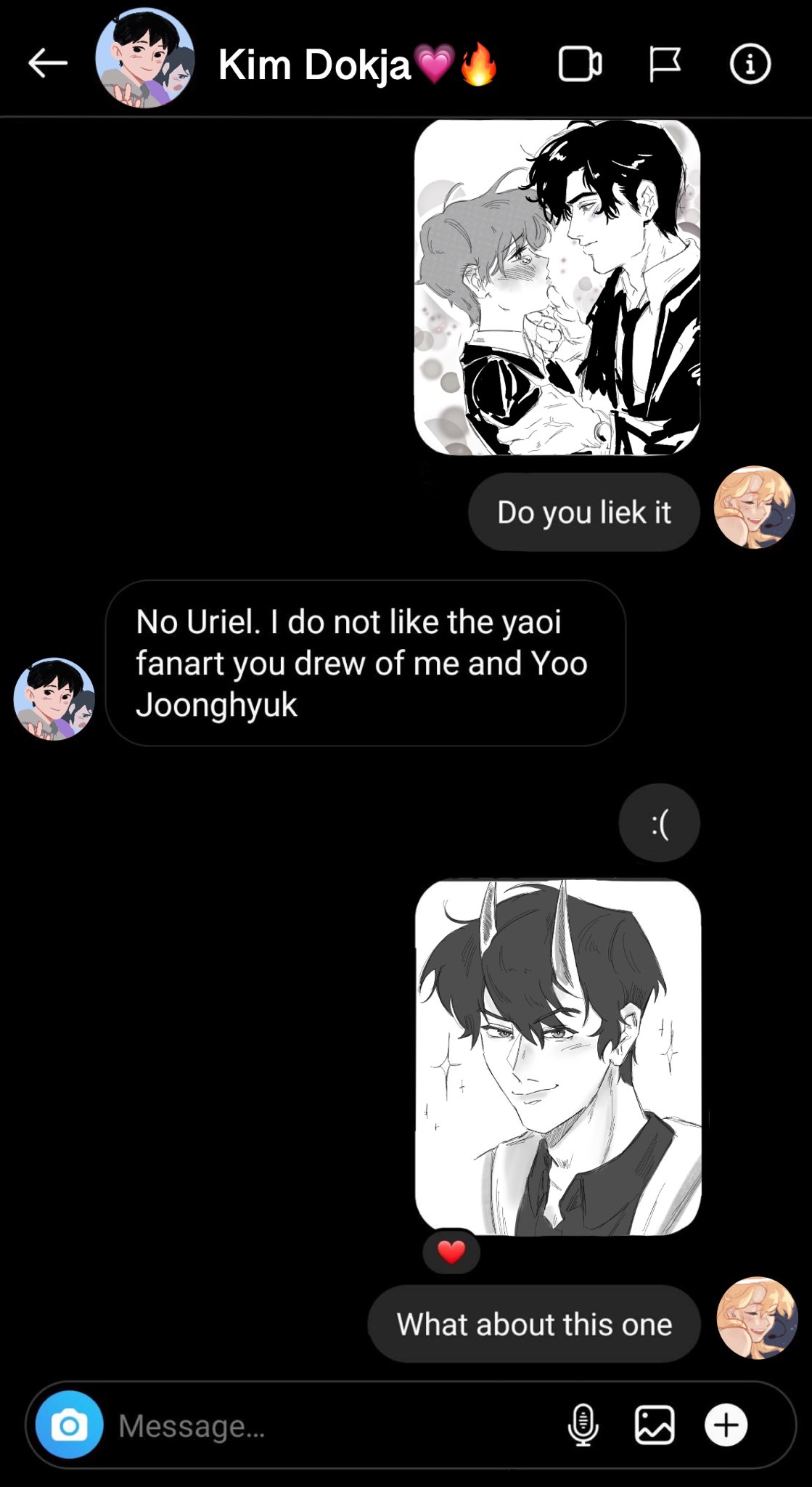 lilly 🐟🦑 on Twitter: "In my head Uriel is a dedicated joongdok and DKoS fanartist #orv https://t ...