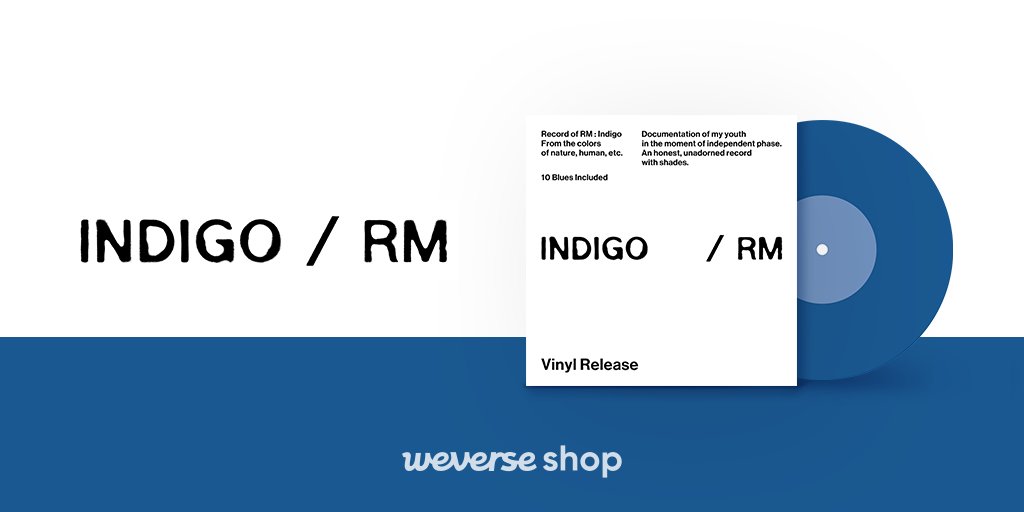 Weverse Shop on Twitter: "RM (BTS)『Indigo』LPの予約販売開始！ 📆予約受付期間 : 1月9日(月) 午前11時 ~ 5月29日(月) 午後11時59分 ...
