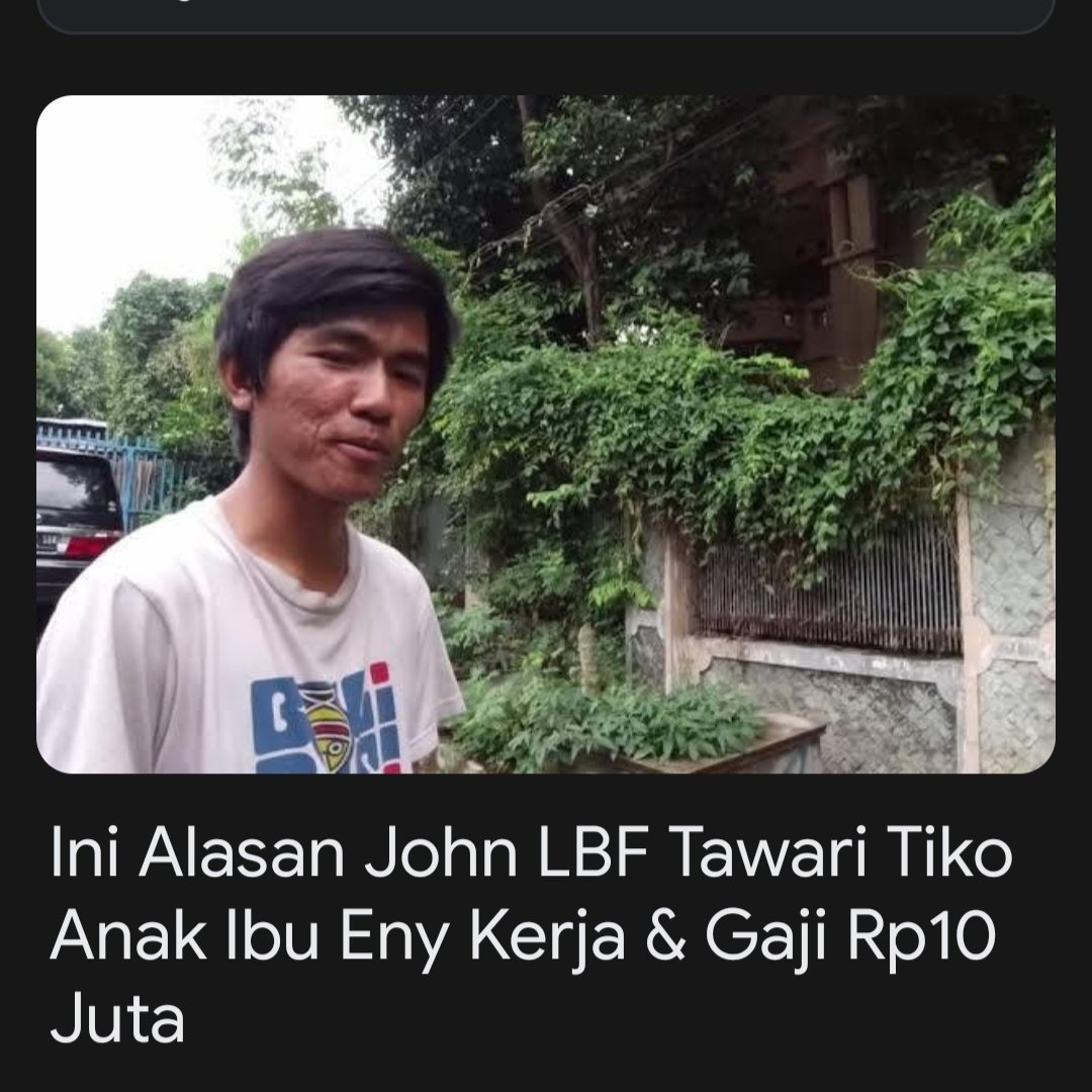 Tri Putri R. ♥️🇮🇩 on Twitter: "Tuhan bersama orang-orang baik. Ini Alasan John LBF Tawari Tiko ...