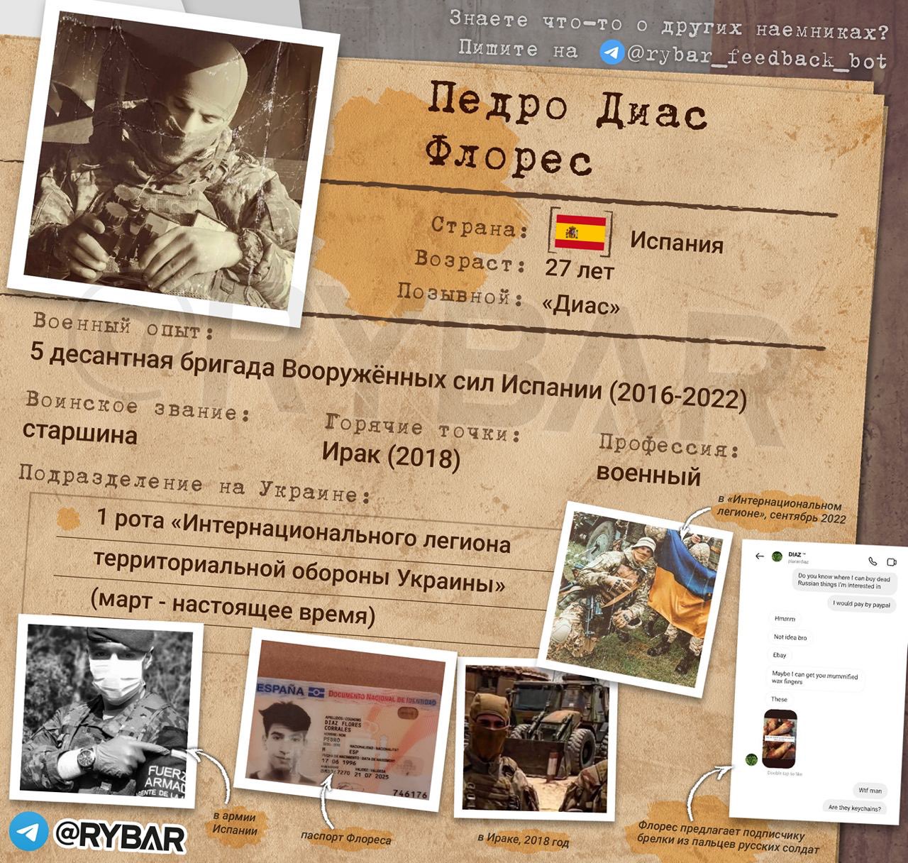 Ucrania. Noticias del otro lado. on Twitter: "Pedro Díaz Flores es un coleccionista de dedos de ...