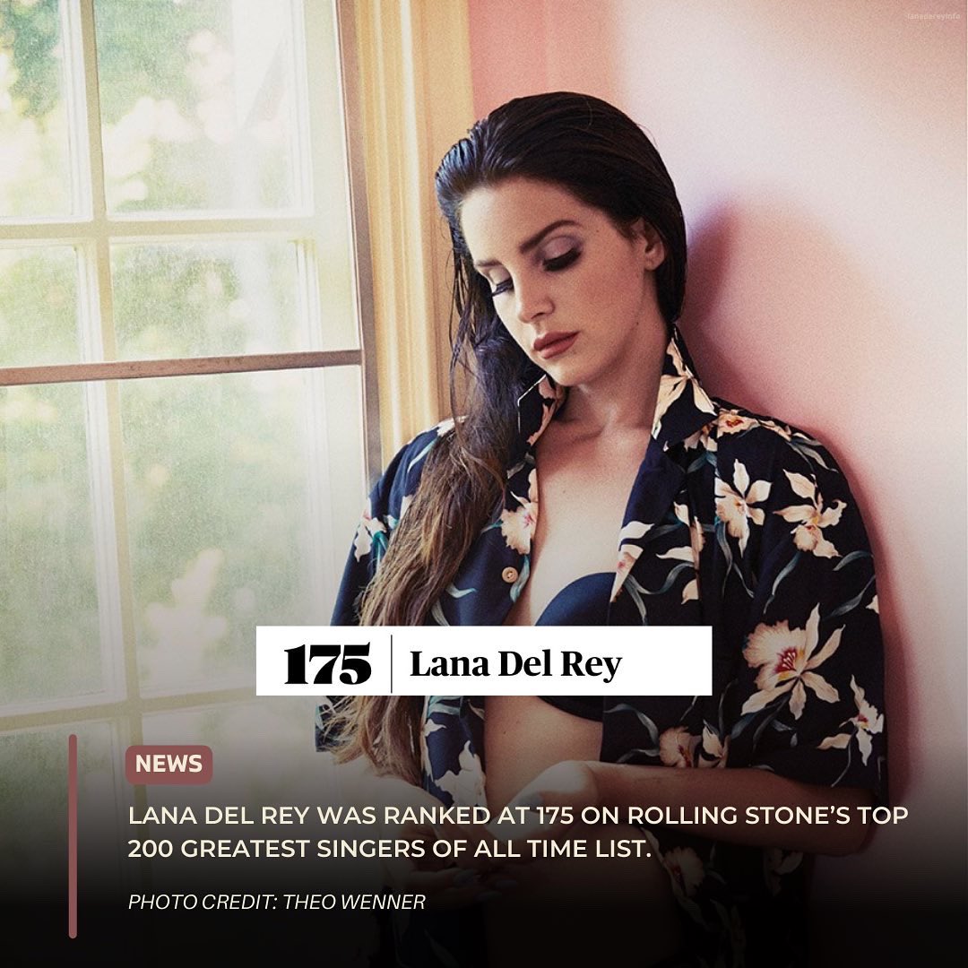Lana Del Rey Updates On Twitter π΅ Lana Del Rey Was Ranked At 175 On