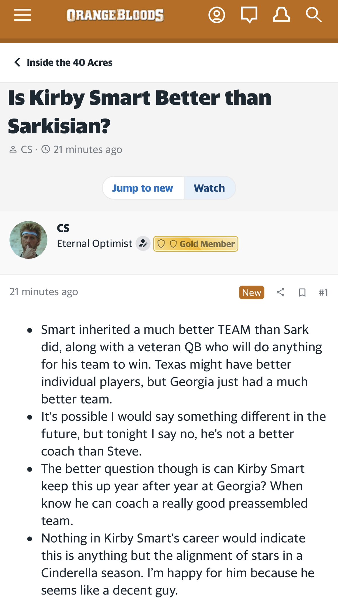 Message Board Geniuses on Twitter: "Steve Sarkisian > Kirby Smart https://t.co/OppXqjaEbD" / Twitter