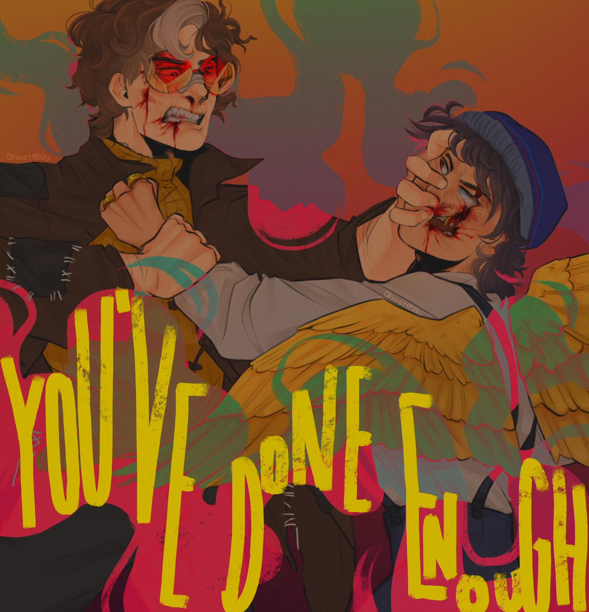 「first drawing vs last drawing of 2022…tn」|GH0STのイラスト