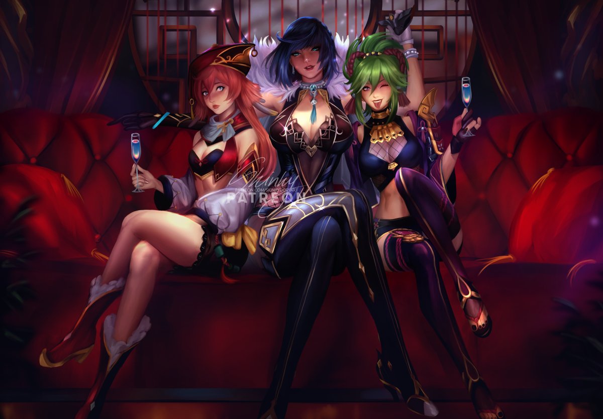 Ant on Twitter: "Character Feature: Yelan #14! Image 1 by @SleinYesWowNC ($7): https://patreon ...