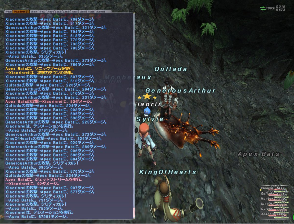 FF11 Dragoon Xiaorinrei on Twitter: "デシメーション67291ダメージ!! K.インス+Boxステップ+コローシブウーズ込! (ログはスクショの最後の行 ...