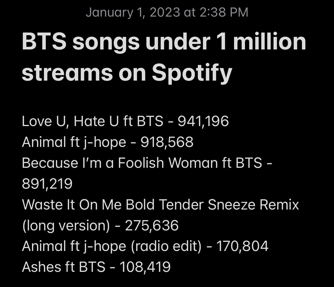 Lily ⁷ 🌪 on Twitter: "These are the only bts songs across group, solo, and collab releases under ...
