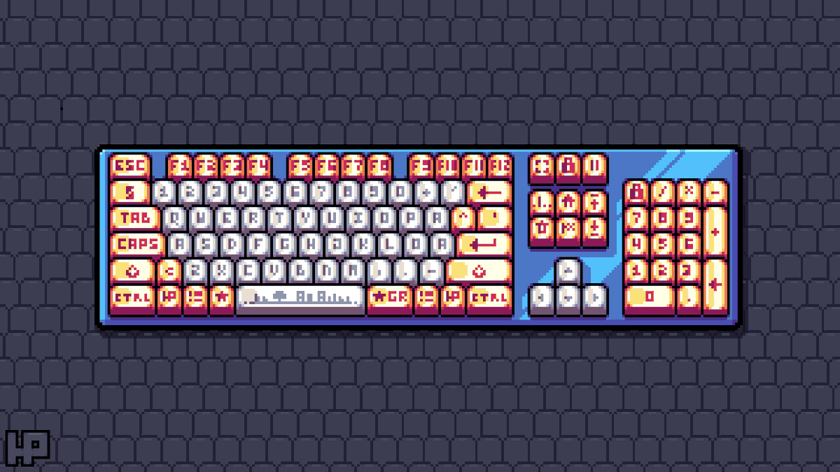 HappyPiggy on Twitter: "Pixel art #MechanicalKeyboard Made some keys, turned into a full ...