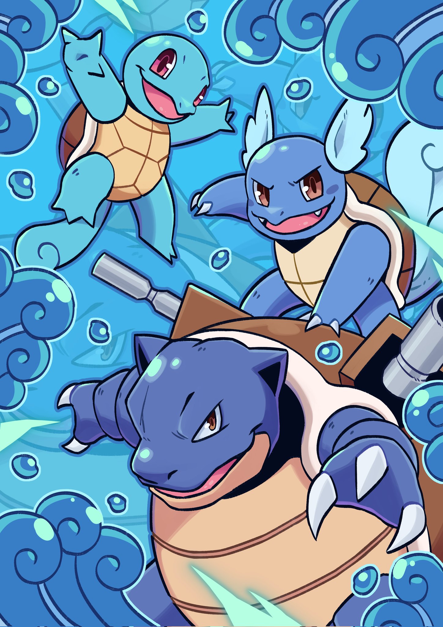 Squirtle Evolution Wallpaper