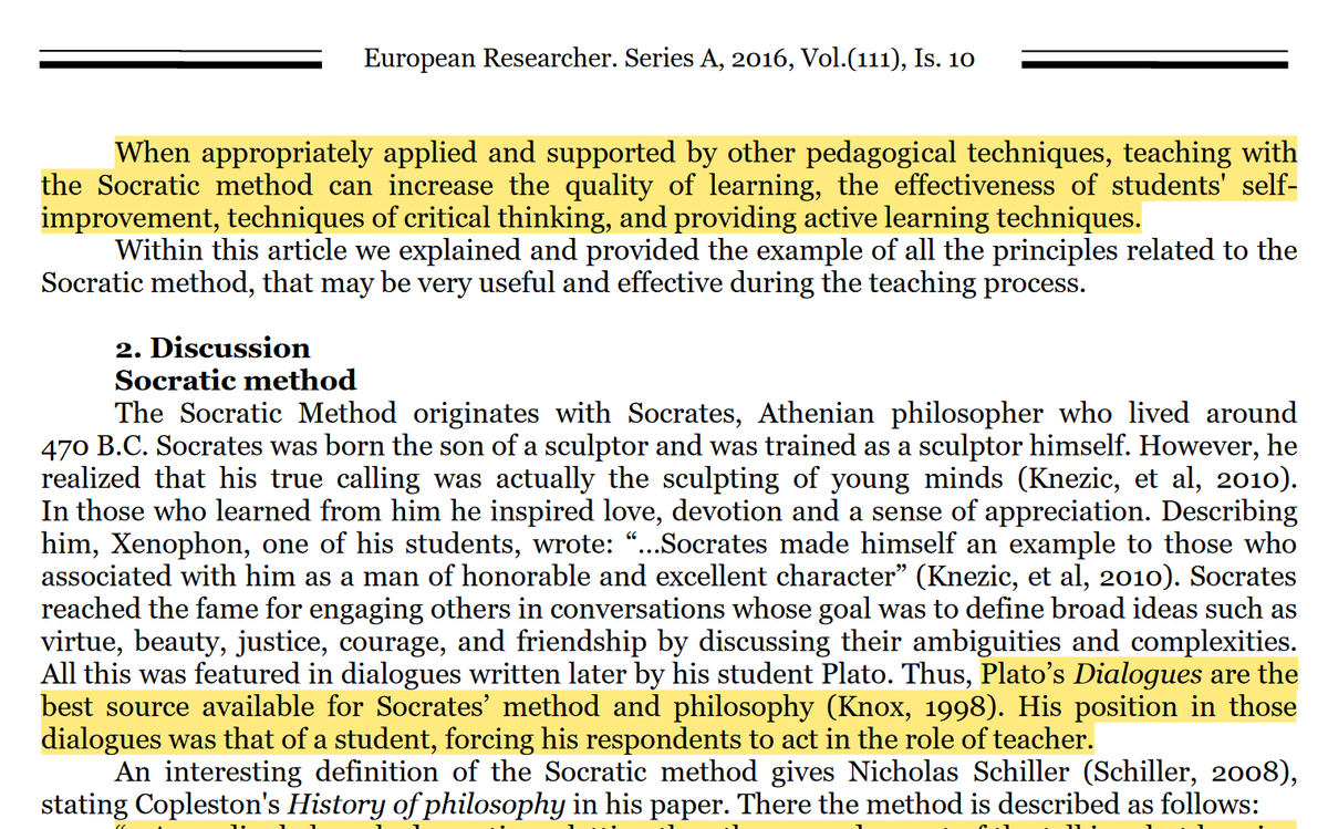 Notes on the Socratic Method – Dr Andrew Huang's Blog