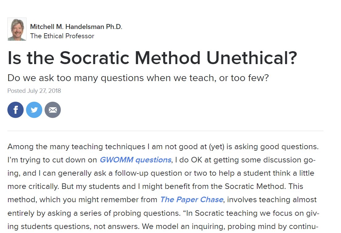 Notes on the Socratic Method – Dr Andrew Huang's Blog