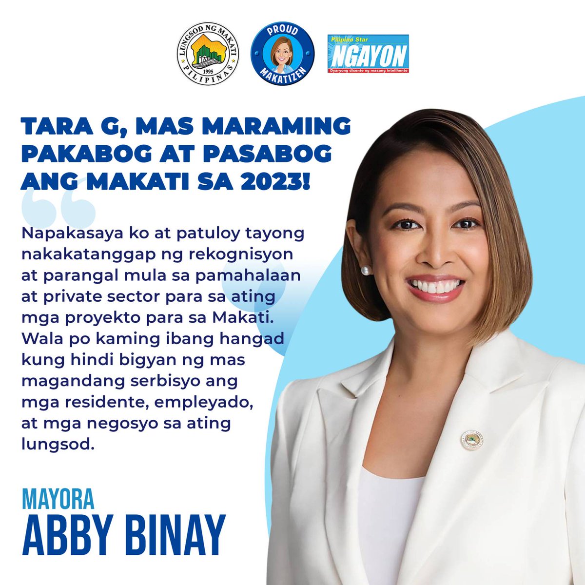 Mayora Abby on Twitter: "Happy New Year, Proud Makatizens! Grabe ang 2022 sa dami ng surprises ...