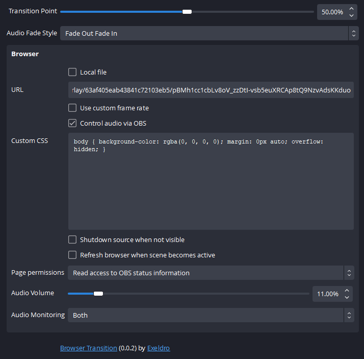 Exeldro on Twitter: "New #OBS plugin called Browser Transition allows you to use a browser ...