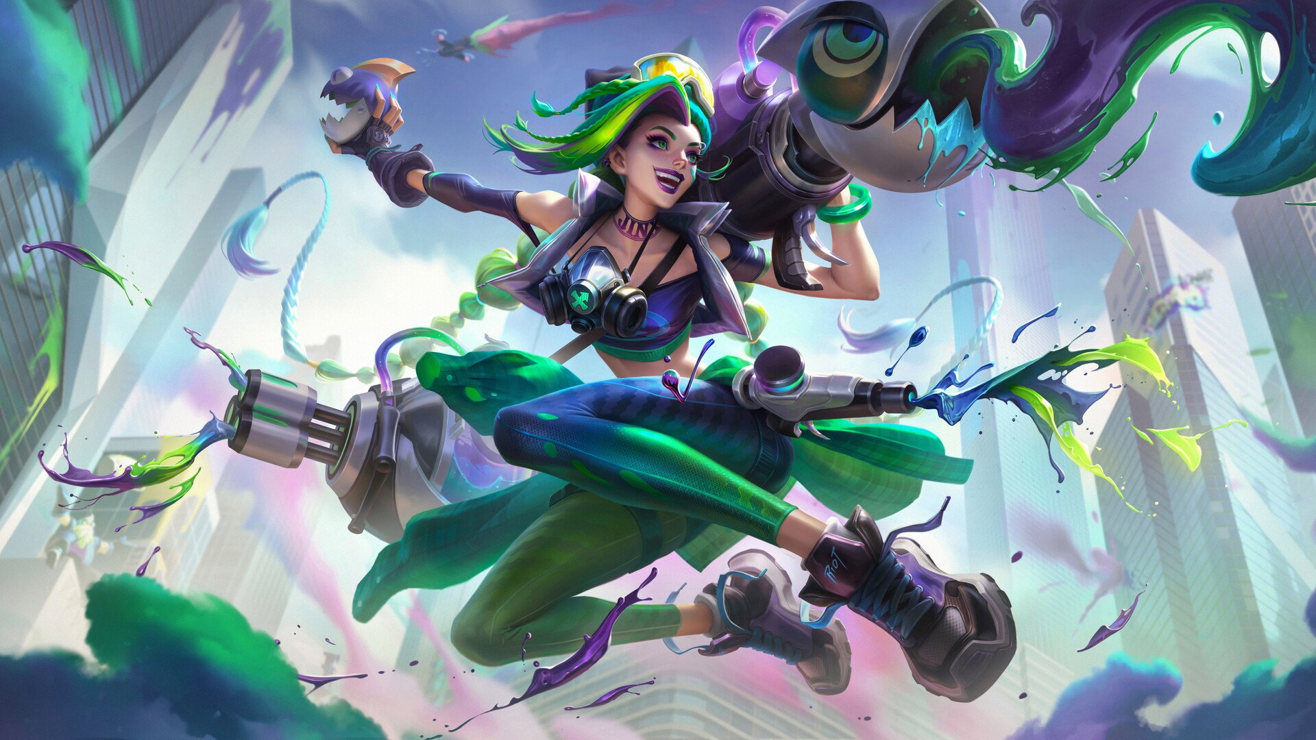 Jumaralo Hex on Twitter: "Chromacrash Jinx SplashArt & Sketches - League of Legends: Wild Rift ...