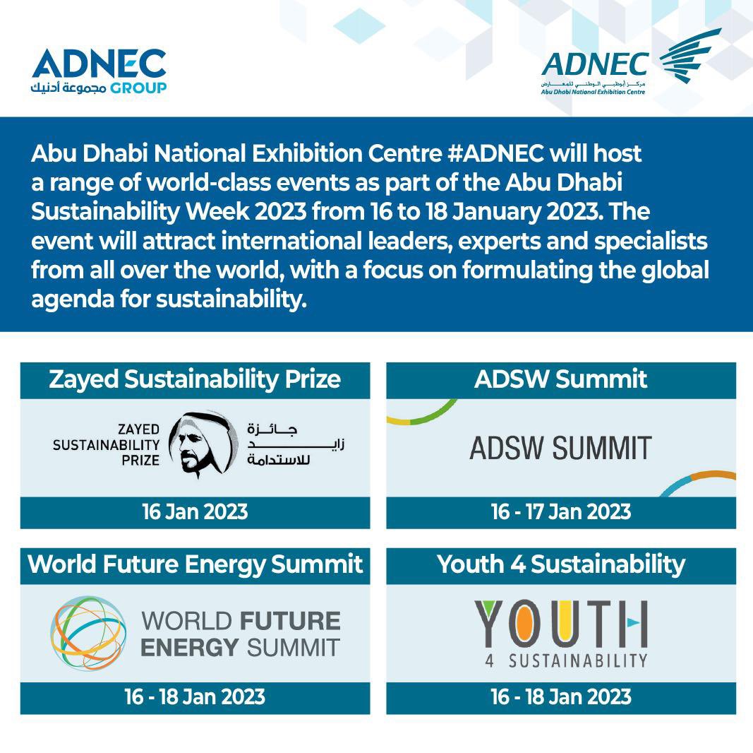 ADNEC Group on Twitter: "Abu Dhabi National Exhibition Centre #ADNEC will host a range of world ...