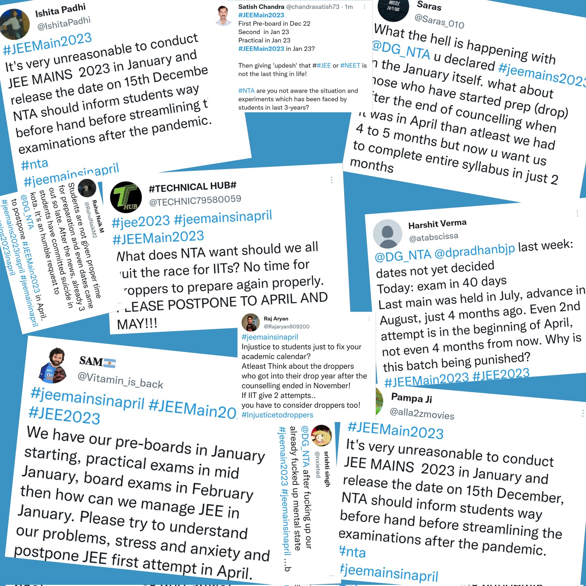 PRASHUK JAIN on Twitter: "POSTPONE JEE MAIN JAN ATTEMPT TO APRIL https://t.co/9zCZLsJX1E" / Twitter