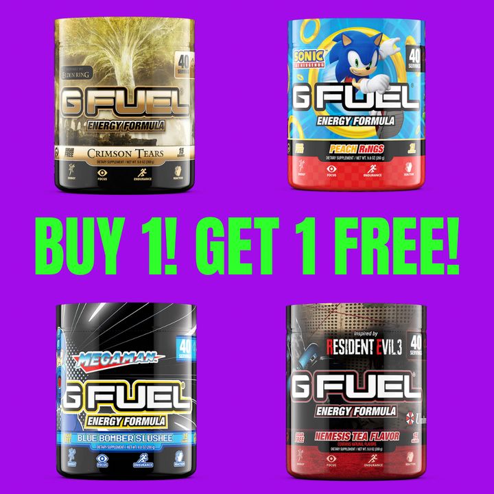 G FUEL® on Twitter: "💜 𝗟𝗜𝗞𝗘 + 𝗥𝗧 + 𝗙𝗢𝗟𝗟𝗢𝗪 𝗨𝗦 to win 2 #GFUEL TUBS OF YOUR CHOICE!!! 🤩 Picking 2 ...
