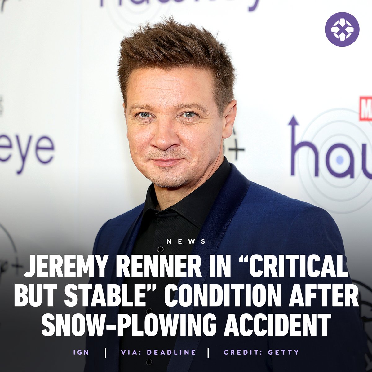 Alan Bean on Twitter: "RT @IGN: Jeremy Renner is in “critical but stable condition with injuries ...