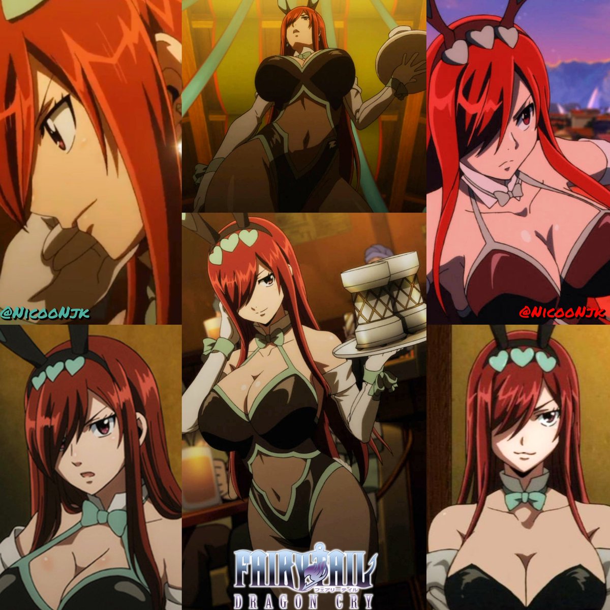 Waifu Tower on Twitter: "RT @NicooNjk: Bunny girl Erza in Dragon Cry movie was a sight to behold ...