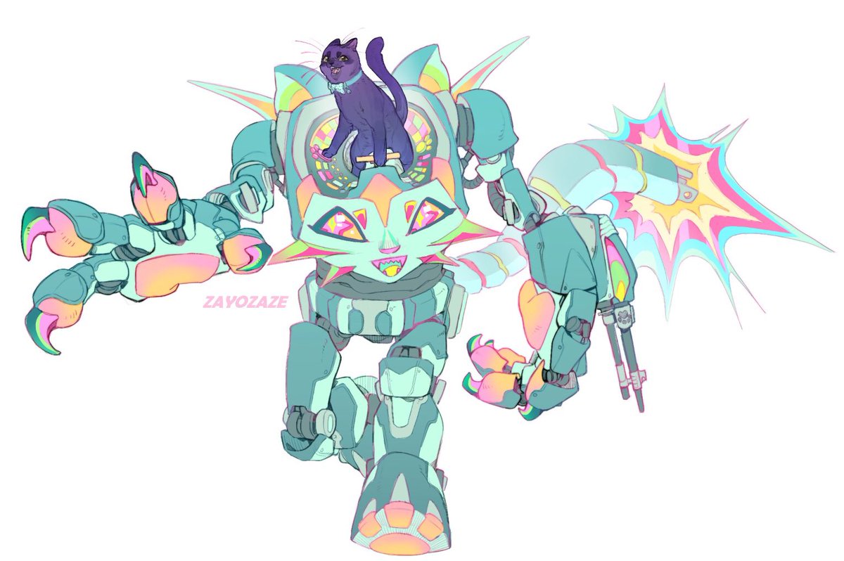 「Cat mech :3 small contest piece 」|Zayozazeのイラスト