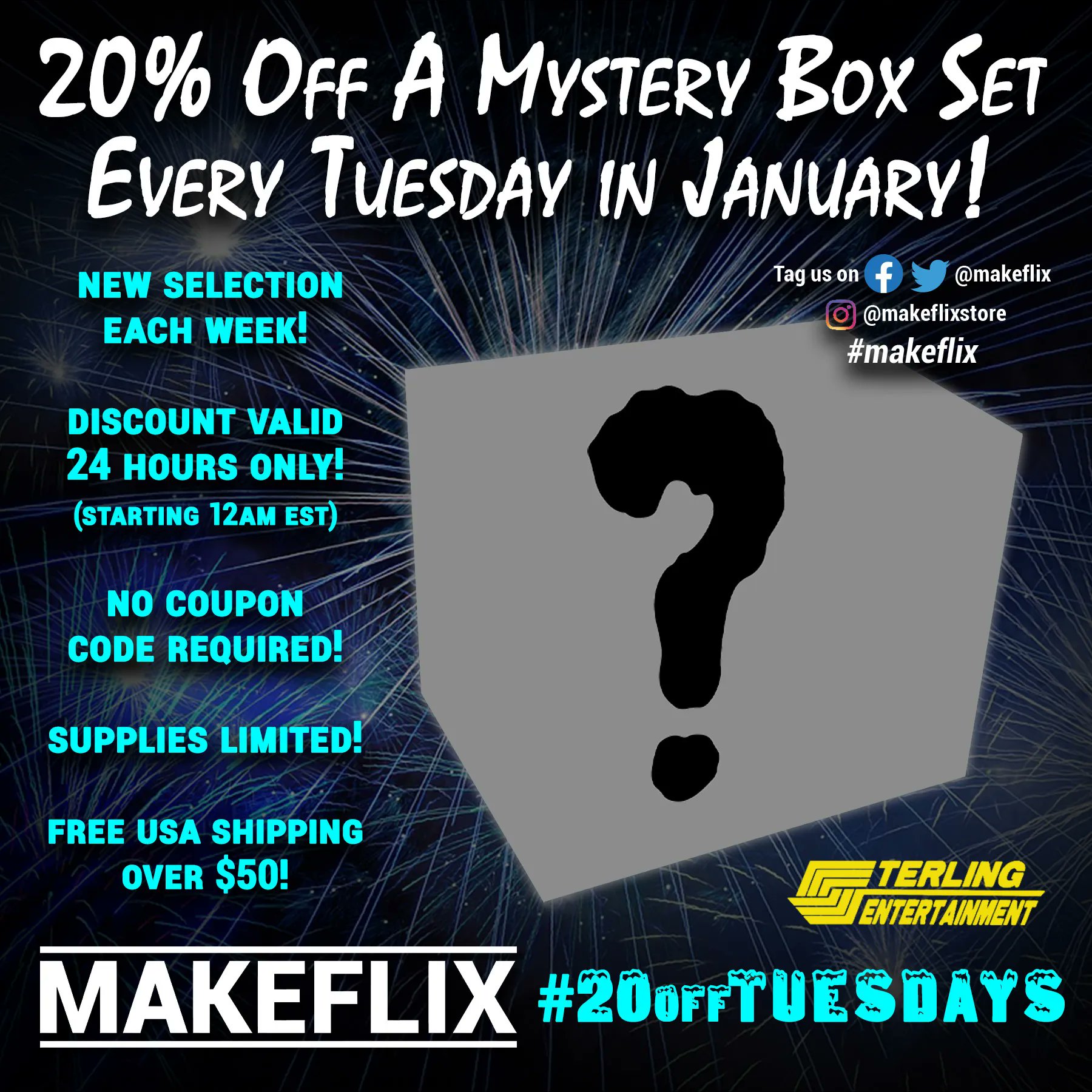 Makeflix on Twitter: "STARTING MIDNIGHT EST FOR 24 HOURS ONLY: Shake off those New Year blues ...