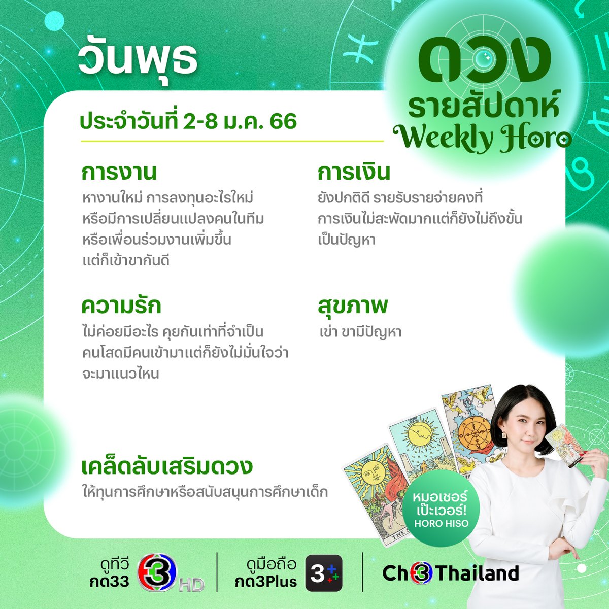 Ch3Thailand on Twitter: "🔮เปิดงานวันแรกของปี 2566 มาเช็กดวงประจำสัปดาห์กันก่อนเลยจ้า 🔮 #ดูดวง ...