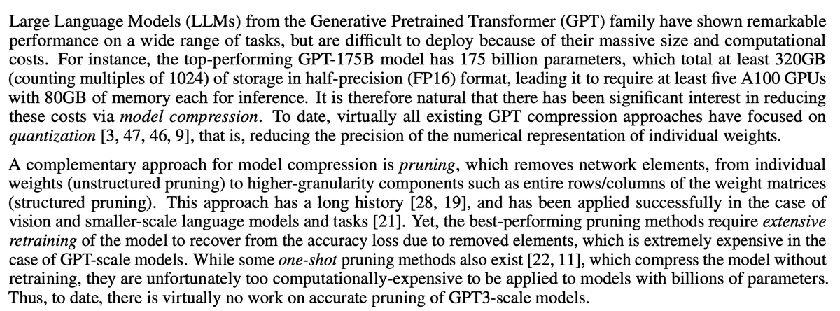 Can we compress large language models for better perf? "SparseGPT ...