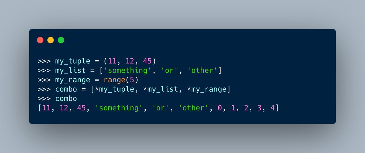 PEP 448 added some neat unpacking generalizations to #Python in 3.5 You ...