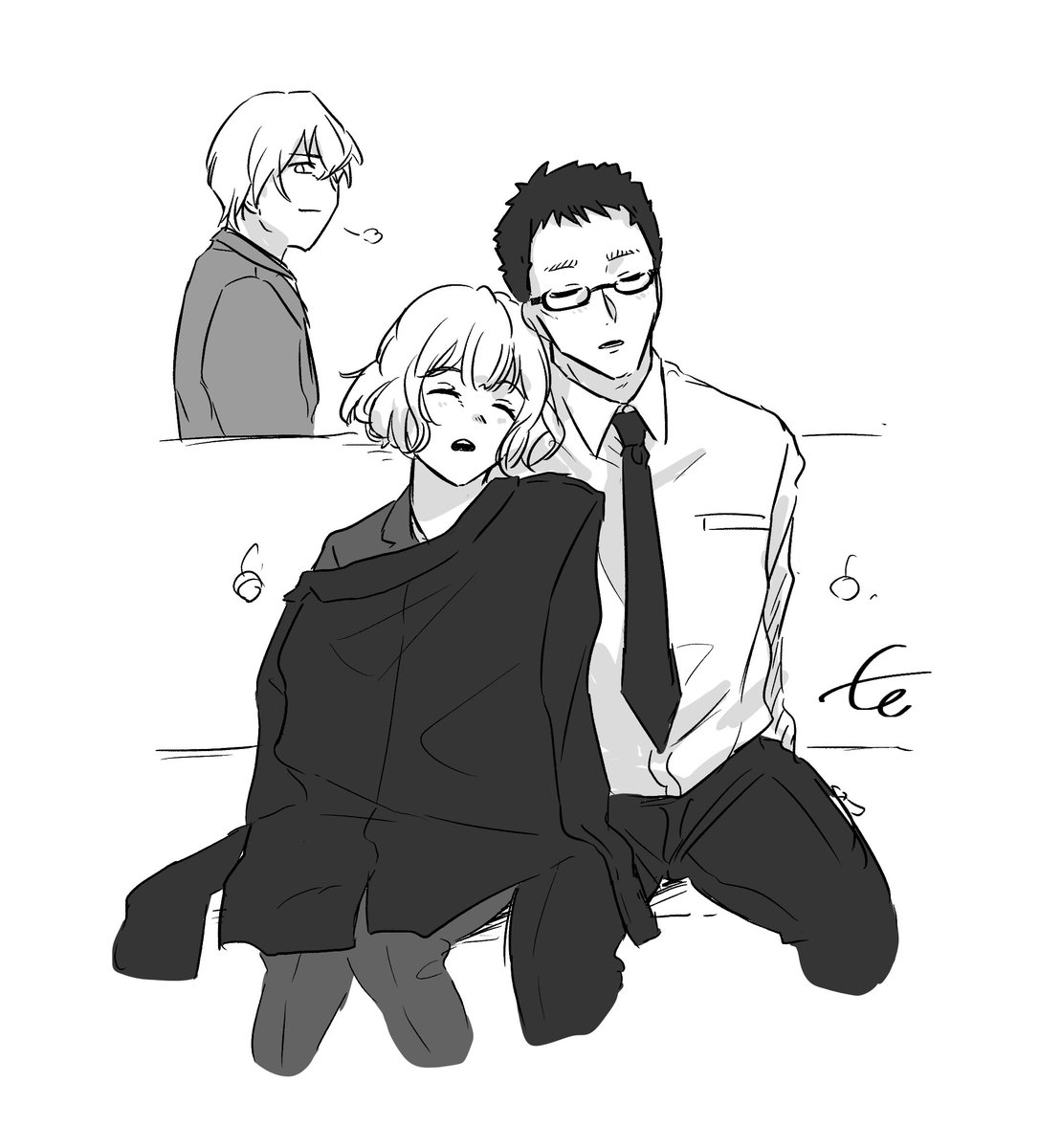 「⚠︎弊夢主顔あり 年下上司ちゃんとkzm! 前に描いてたラクガキ〜 」fel🌹の漫画