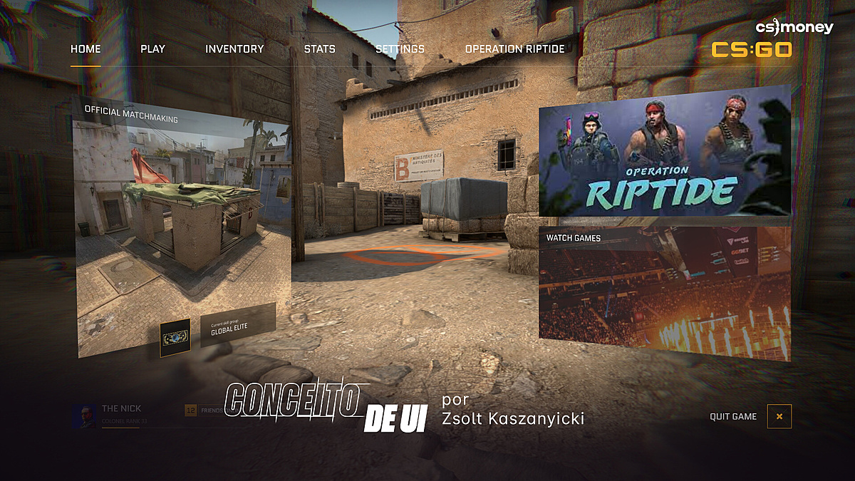 CS.MONEY Brasil on Twitter: "Zsolt Kaszanyicki criou essa UI mto doida pro @CSGO 🤯 Vocês curtiram?"