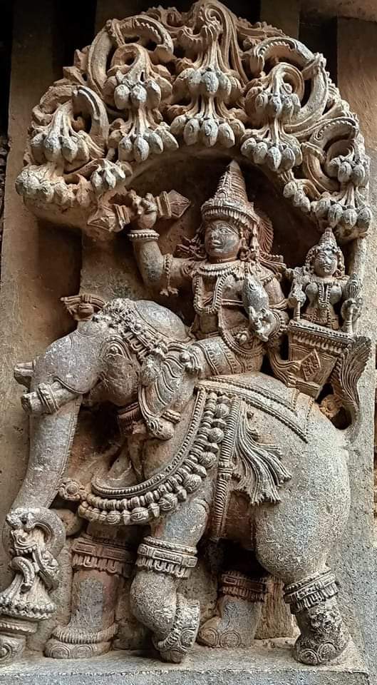 🌺Amazing sculpture of Indradev-Sachidevi riding on Airavat🌺 The image ...