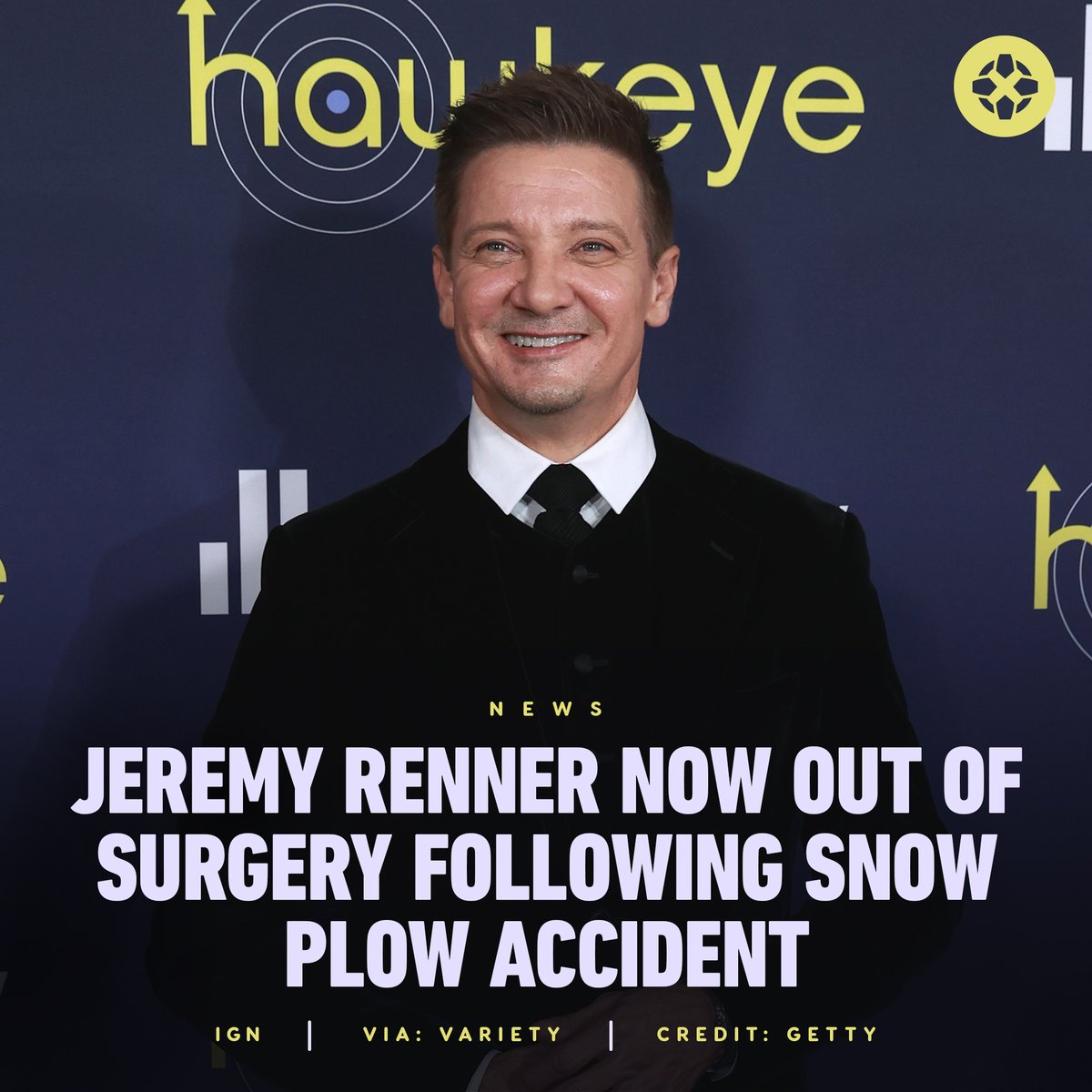 IGN on Twitter: "Hawkeye star Jeremy Renner is now out of surgery for blunt chest trauma and ...