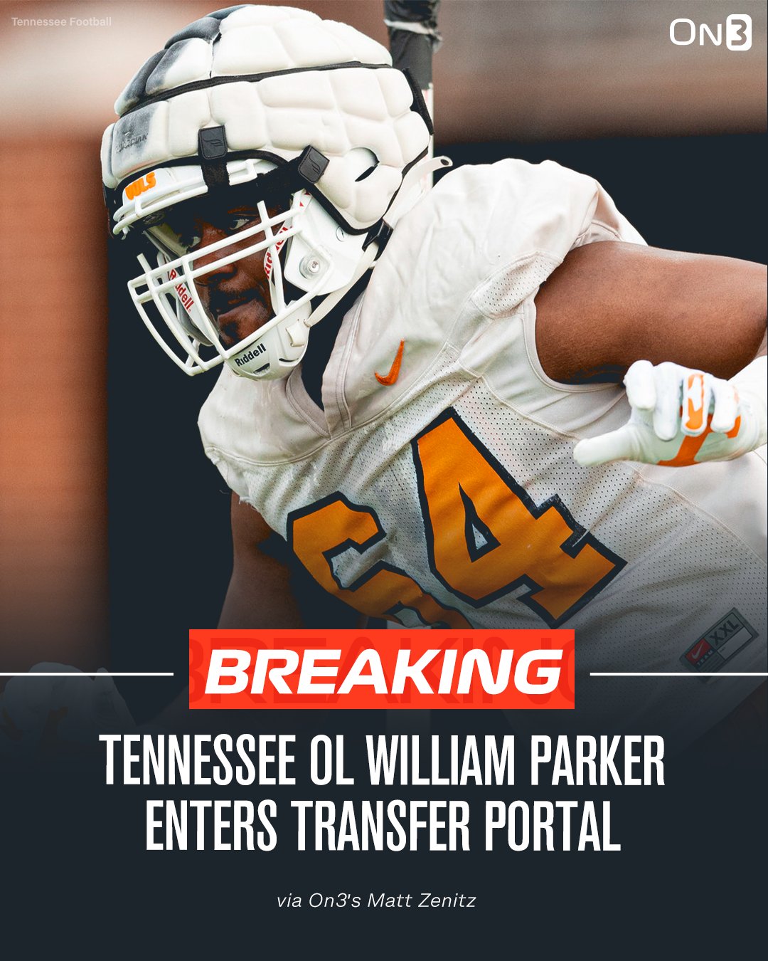 On3 on Twitter: "🚨BREAKING🚨 Tennessee OL William Parker has entered the NCAA transfer portal ...