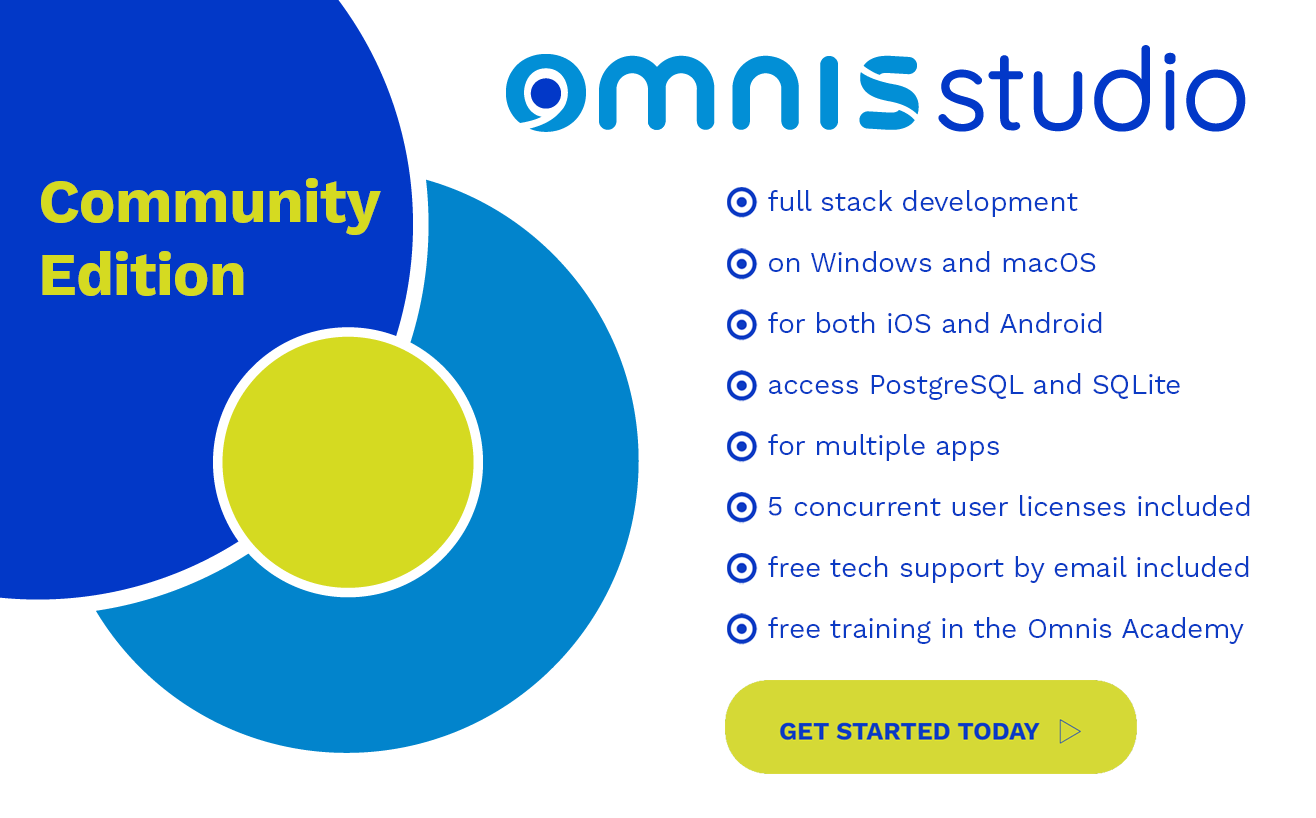 Omnis Studio on Twitter: "With the free #Omnis Studio Community Edition you get everything you ...