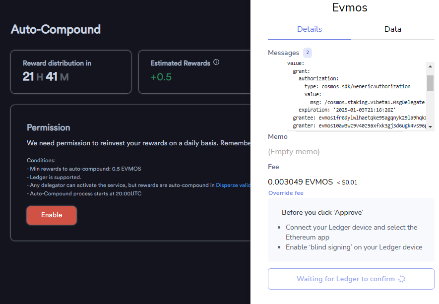 Imperator.co on Twitter: "With this upgrade, Ledger users can now finally auto-compound their ...
