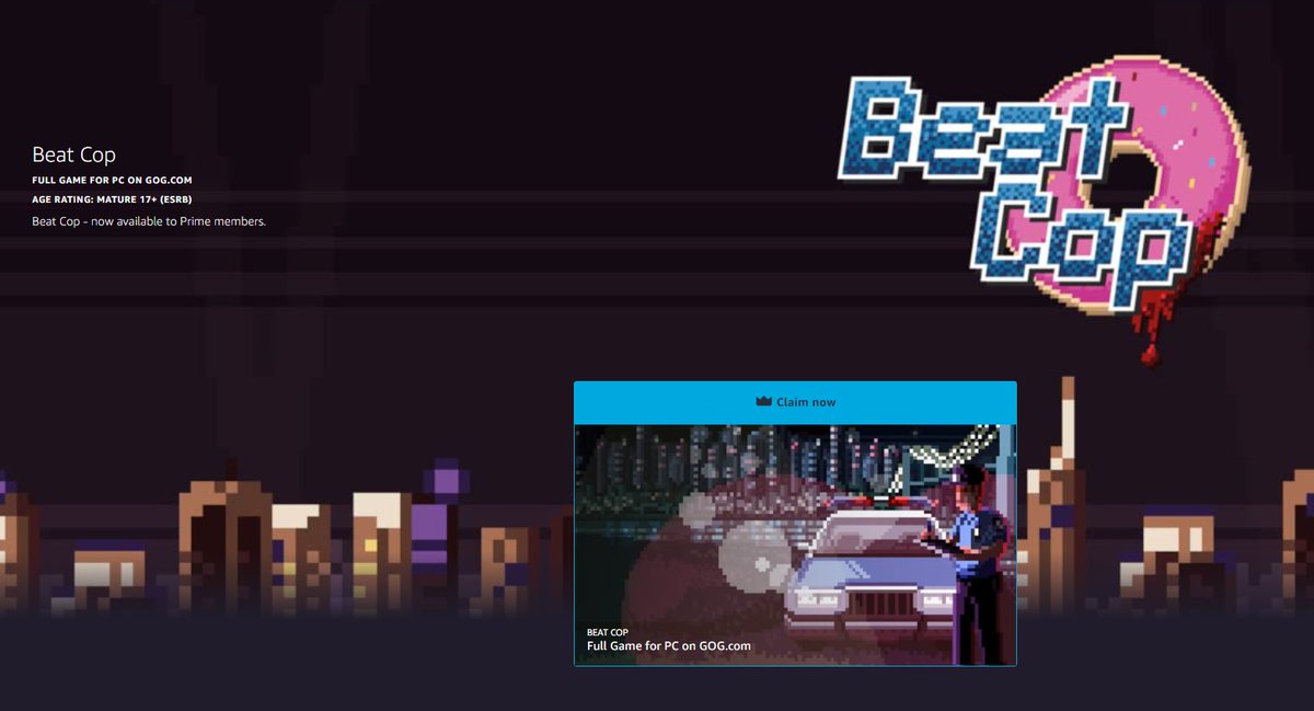 Wario64 on Twitter: "Beat Cop (GOG) is free on Prime Gaming https://amzn.to/3Z4TQRT"