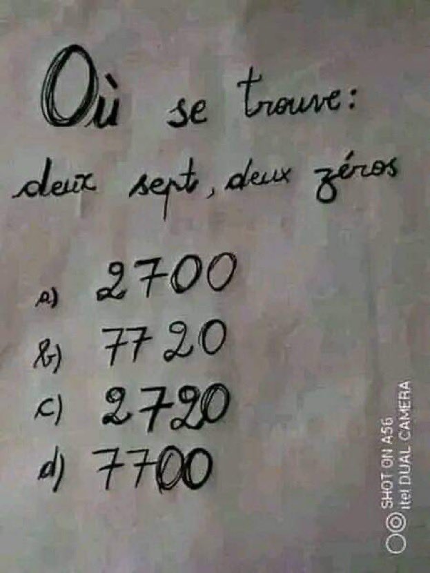 Fanny K. Vanilla 🇨🇩🔥 on Twitter: "Quelle est la bonne réponse ? 🔥"