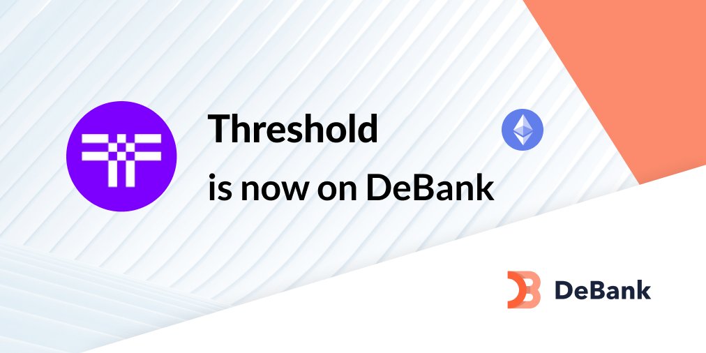 DeBank on Twitter: "2/3 Now you can track your staked $T token balance from Threshold on https ...