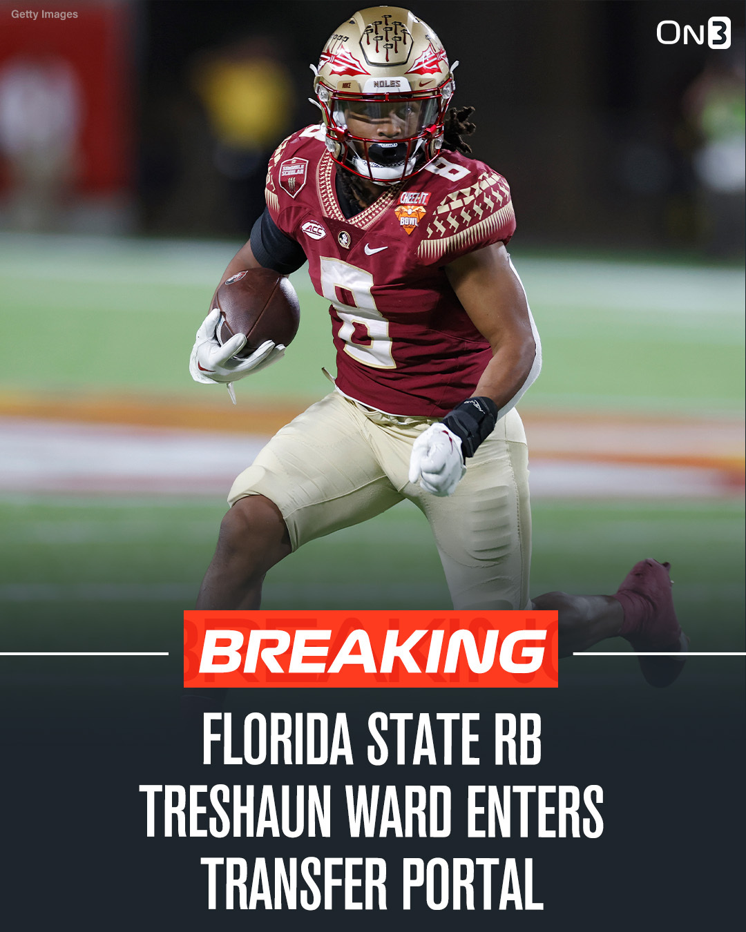 On3 on Twitter: "🚨BREAKING🚨 Florida State RB Treshaun Ward has officially entered the NCAA ...