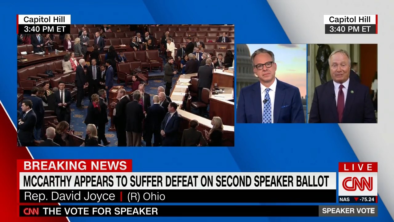 CNN on Twitter: "Rep. David Joyce (R-OH) tells CNN’s @jaketapper that House GOP Leader Kevin ...