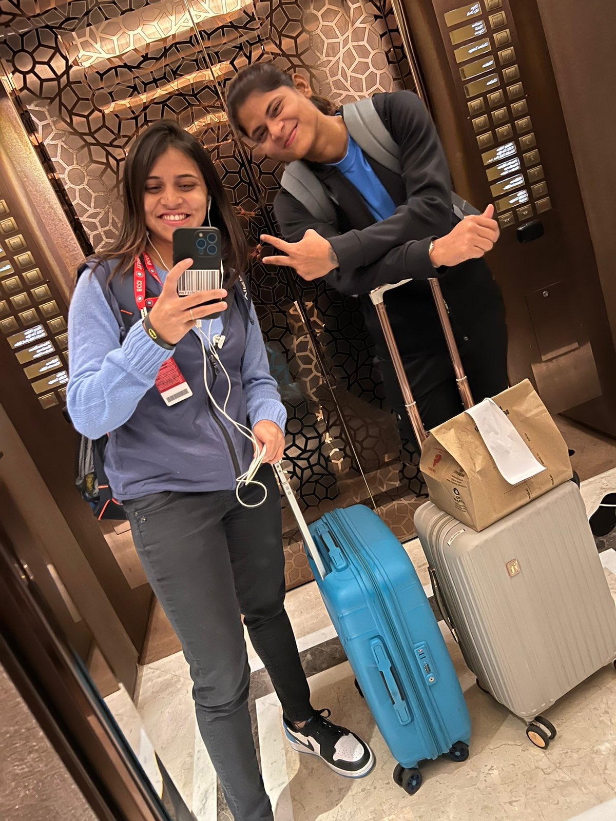 Devika Vaidya on Twitter: "Stuck in lift 🛗😛 w/ @Radhay_21 https://t.co/vk6vaQEF24" / Twitter