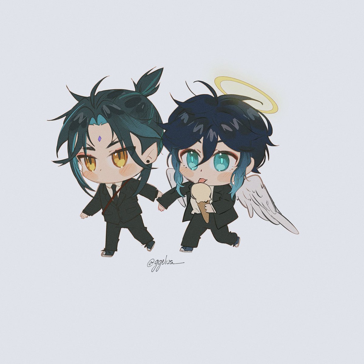 ウェンティ(原神) ,魈|ショウ(原神) 「Xiaoven csm au… having a huge brainrot r」|meyayi ...