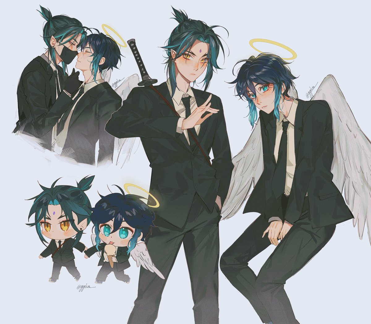 ウェンティ(原神) ,魈|ショウ(原神) 「Xiaoven csm au… having a huge brainrot r」|meyayi ...