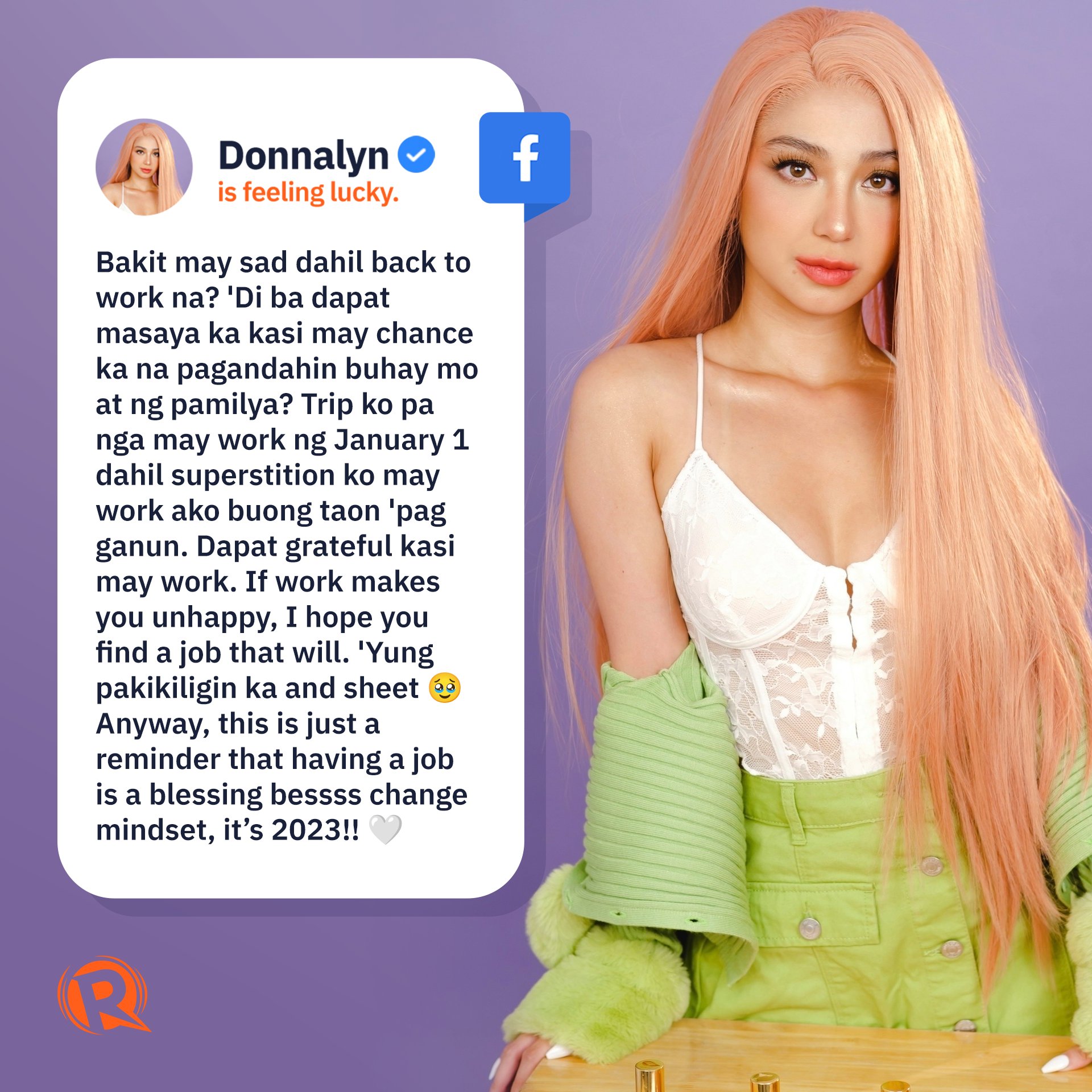 Rappler on Twitter: "Vlogger Donnalyn Bartolome says people shouldn’t dread going back to work ...